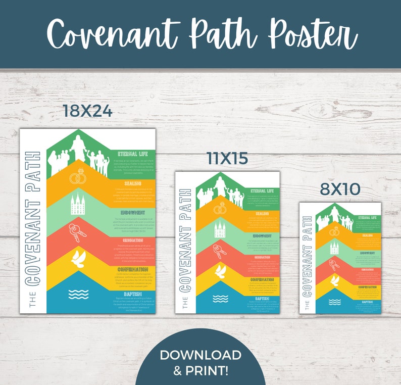 My Covenant Path Printable Poster for LDS Primary and Youth | Instant ...