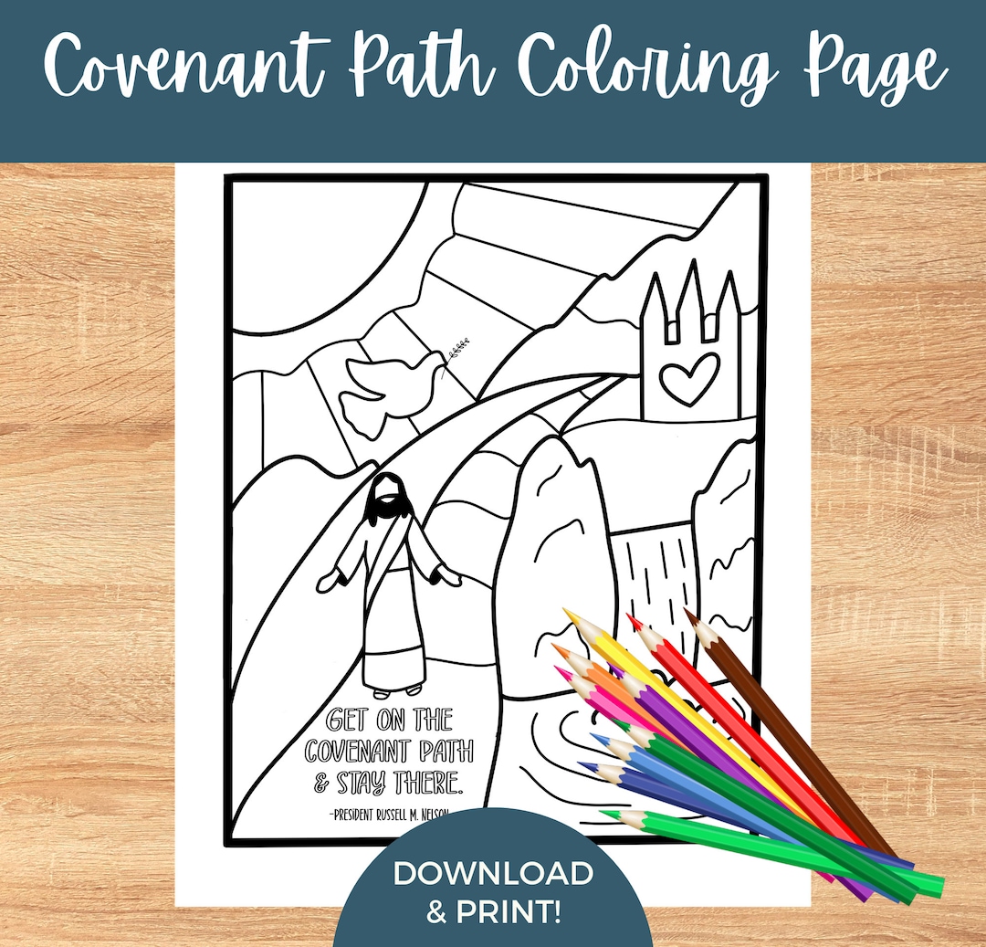 LDS Covenant Path Coloring Page Printable Coloring Page - Etsy