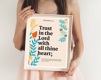 Trust in the Lord Scripture Poster - Etsy