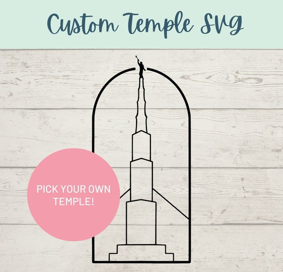 Custom LDS Temple SVG Cut File and PNG Sihouette Cricut - Etsy