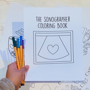 Sonographer Digital Coloring Pages/book | Ultrasound Tech | Sonography ...