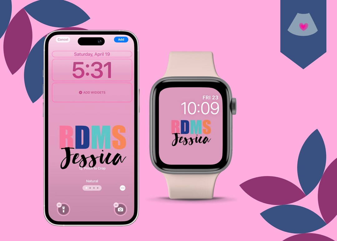 Personalized Sonographer Apple Watch & Phone Wallpaper| Ultrasound Tech ...