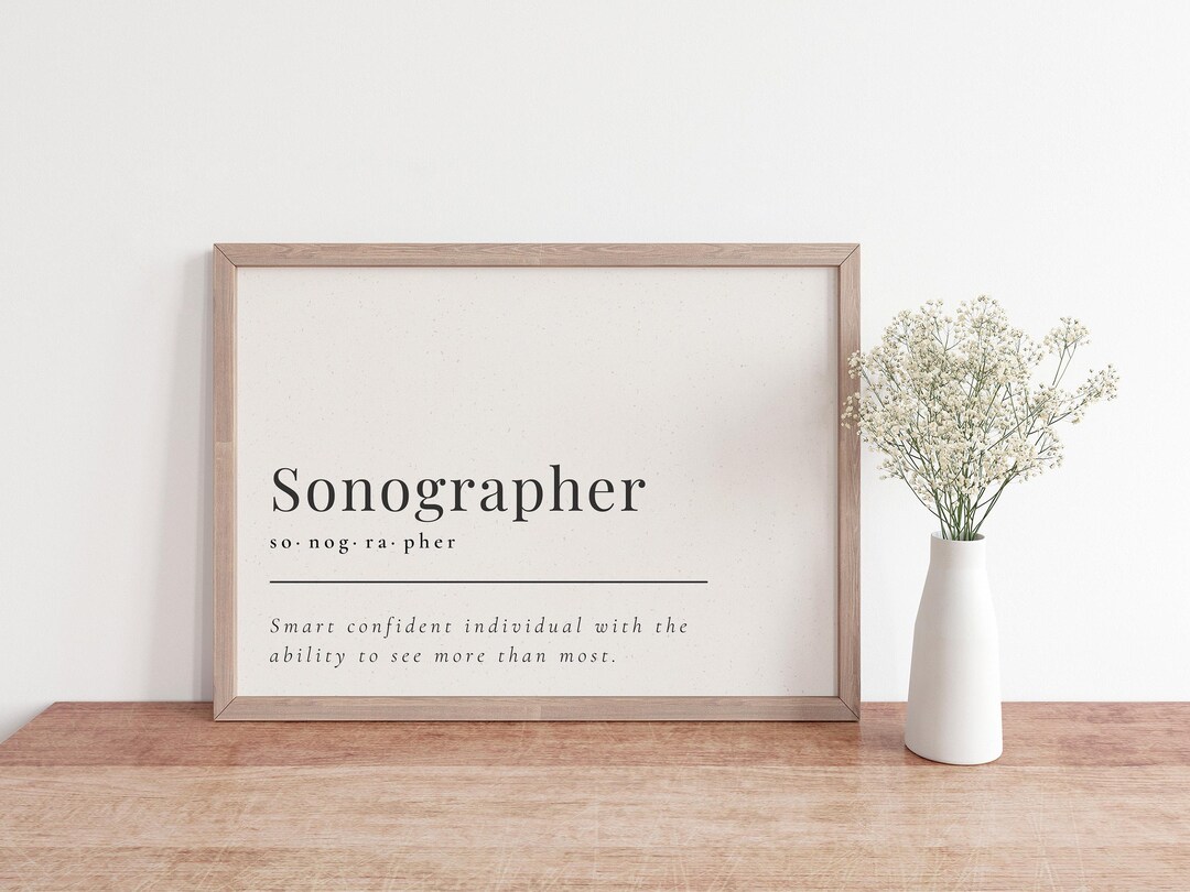 Sonographer Definition Print | Wall Art| Sonographer Gift| Ultrasound ...