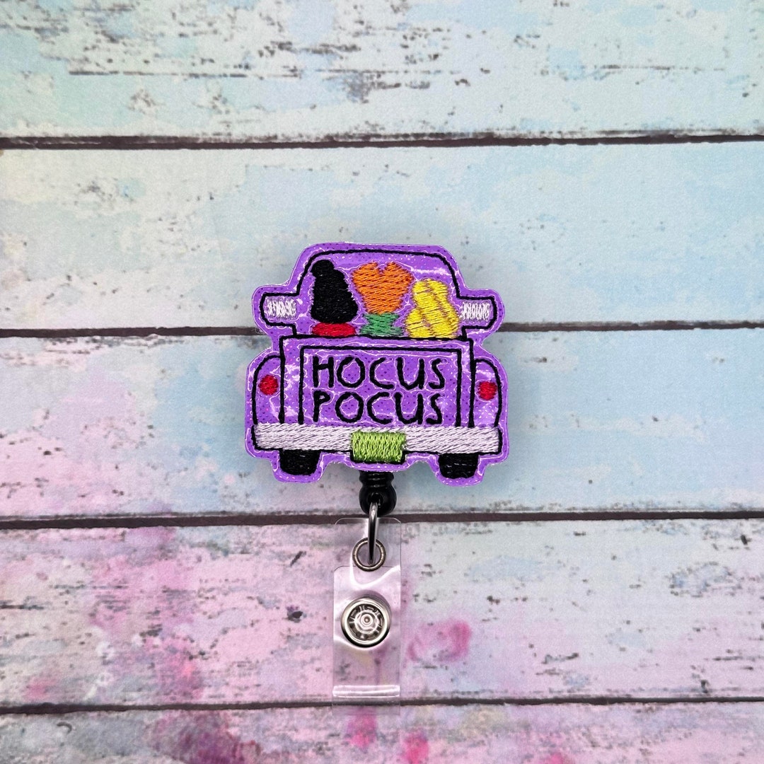 Witch Sisters Badge Reel Halloween Truck Badge Reel Nurse - Etsy