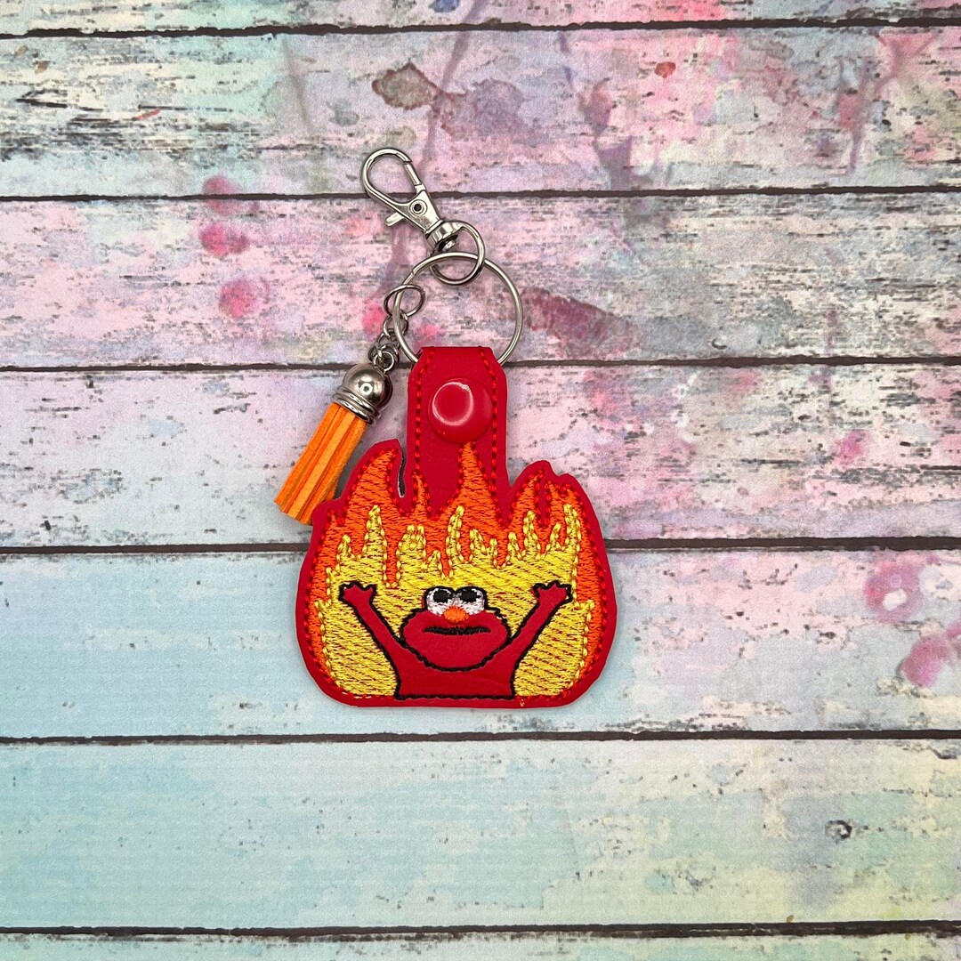 On Fire Key Chain Meme Key Fob Key Chain Snap Tab - Etsy