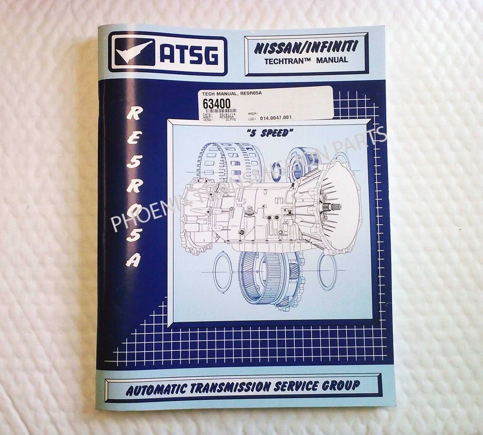 Re5r05a Re5ro5a Transmission Atsg Technical Manual for Service and ...