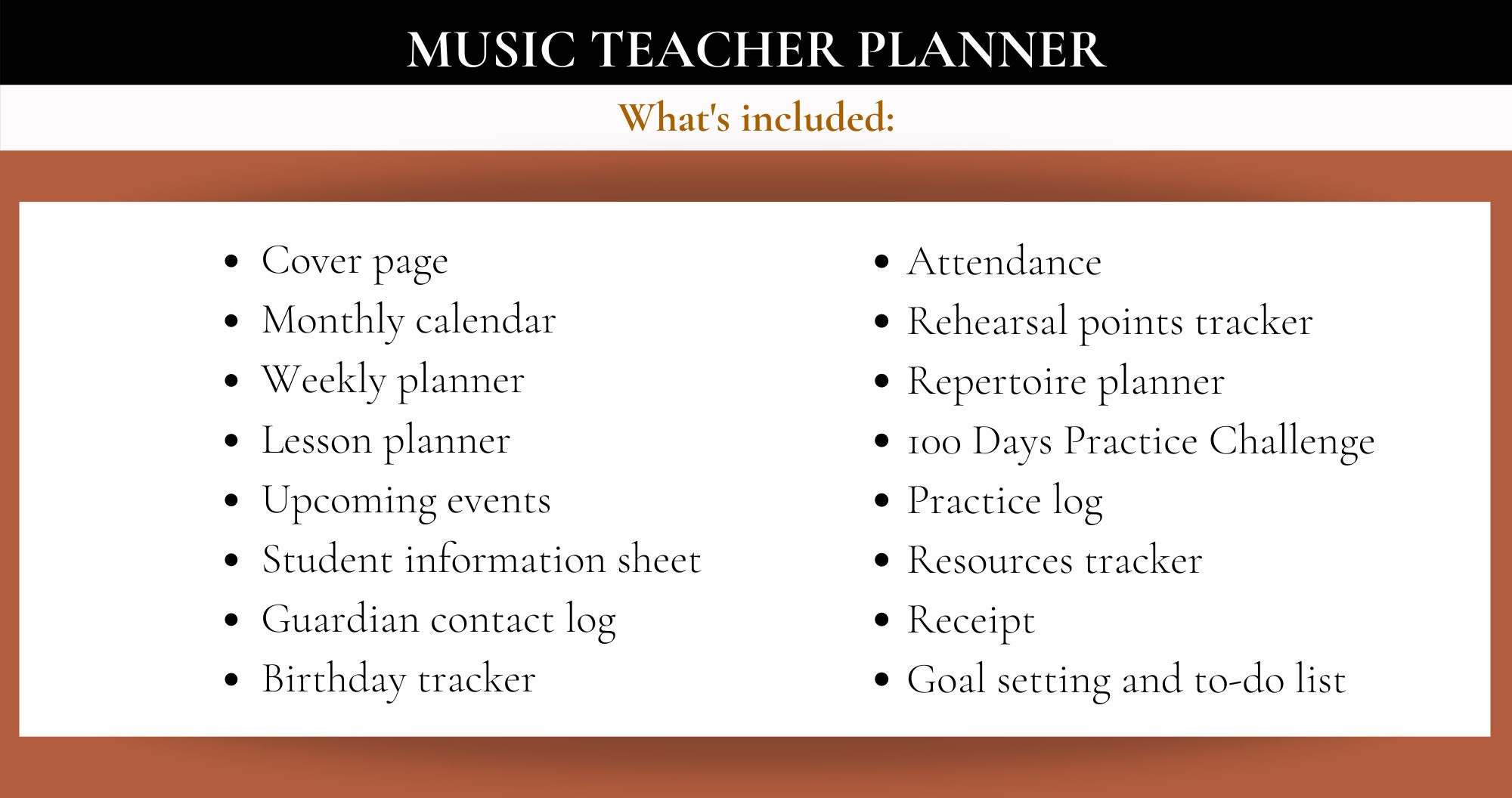 Music Teacher Printable Planner Teacher Planner Student - Etsy