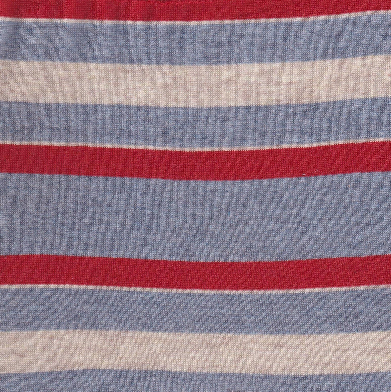 Red White Blue Striped Jersey Fabric, Cotton Knit Fabric, T-shirt ...