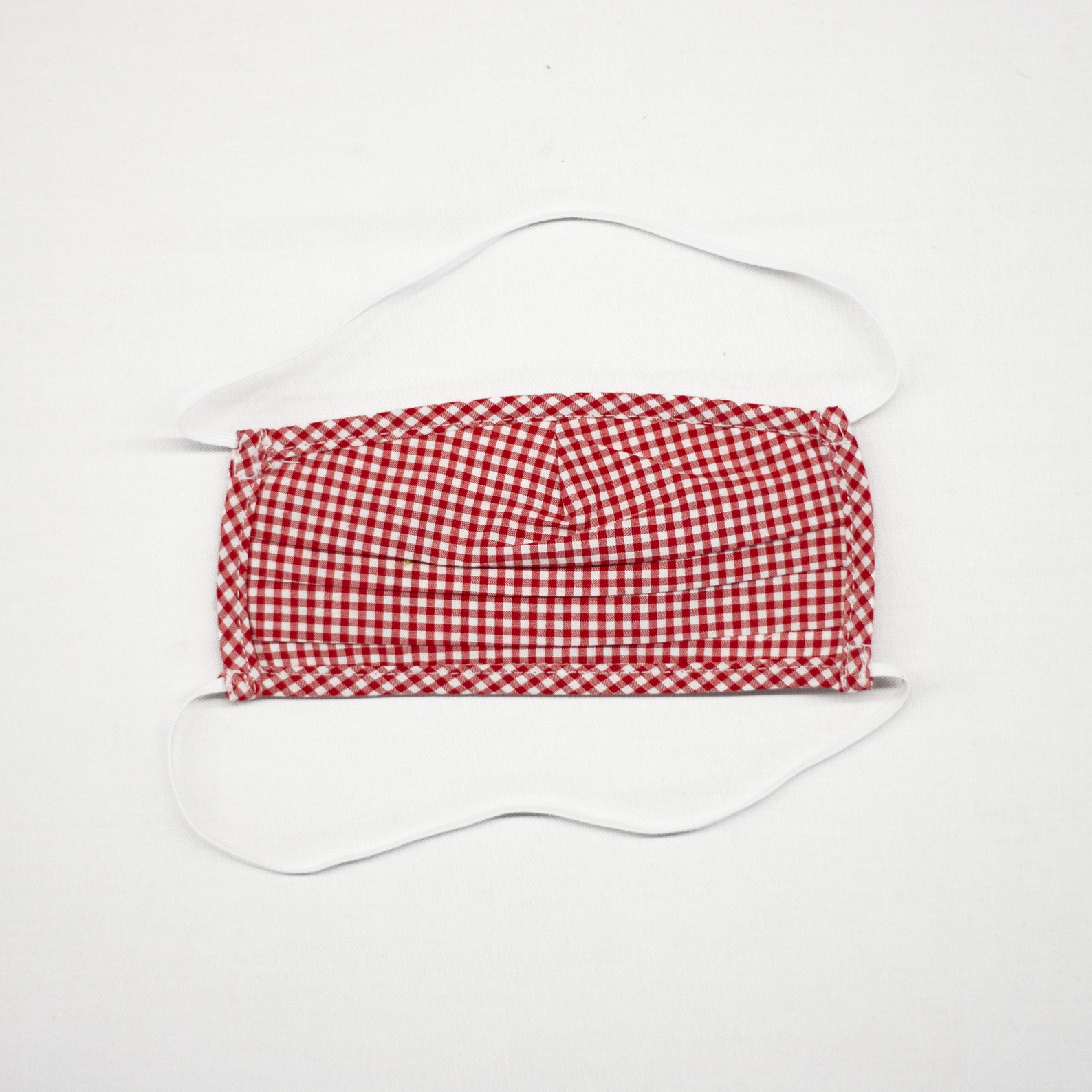 Cotton Face Mask Washable With Head Straps Red Gingham - Etsy