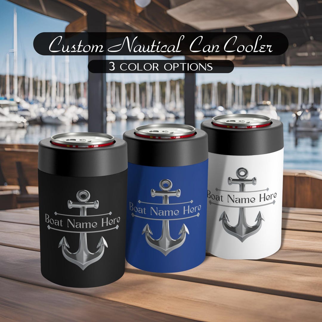 Personalized Boat Owner Can Cooler, Boat Gifts, Boat Captain Gift, Gift ...