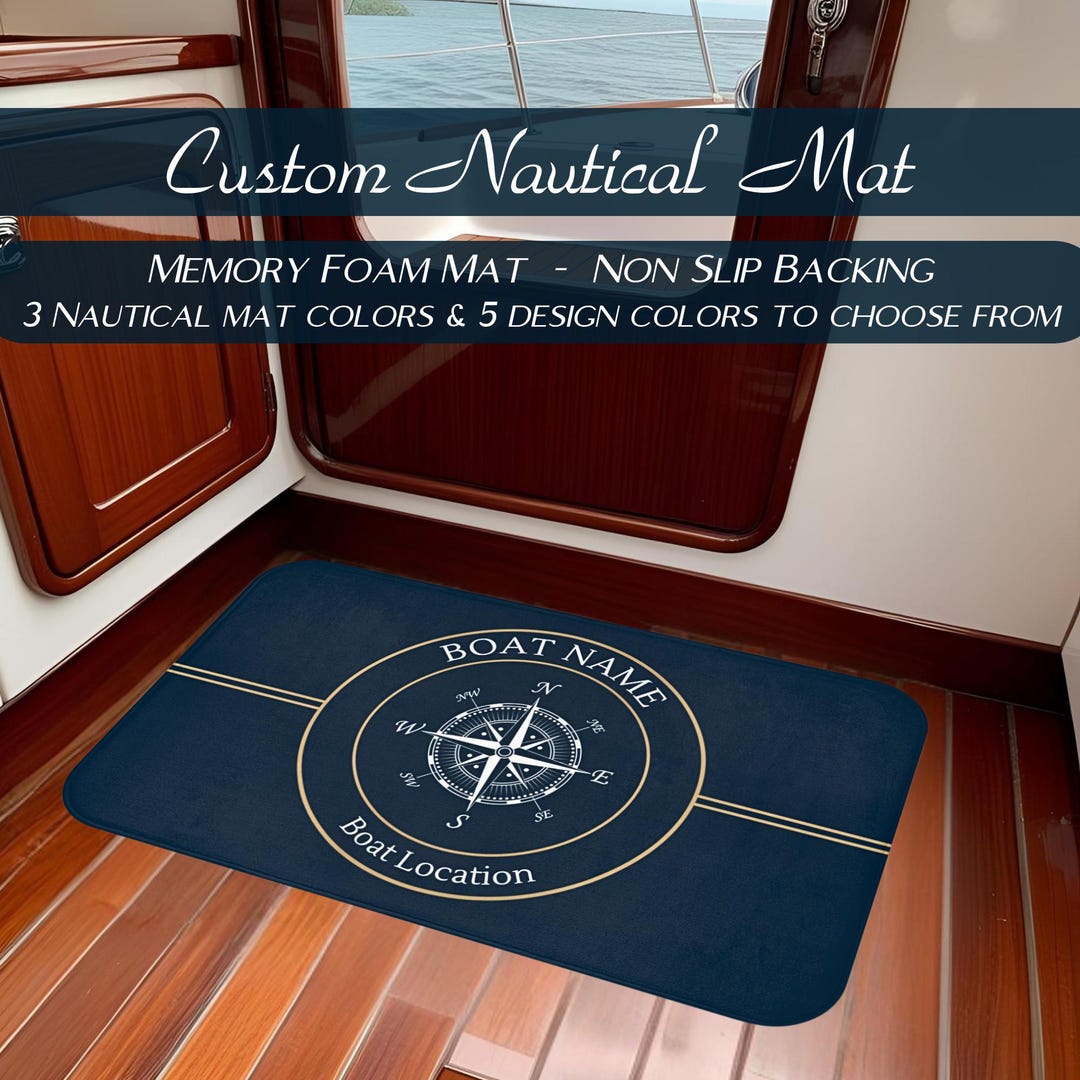 Boat Name Mat, Personalized Boat Gifts, Boat Rug, Custom Boat Gifts ...