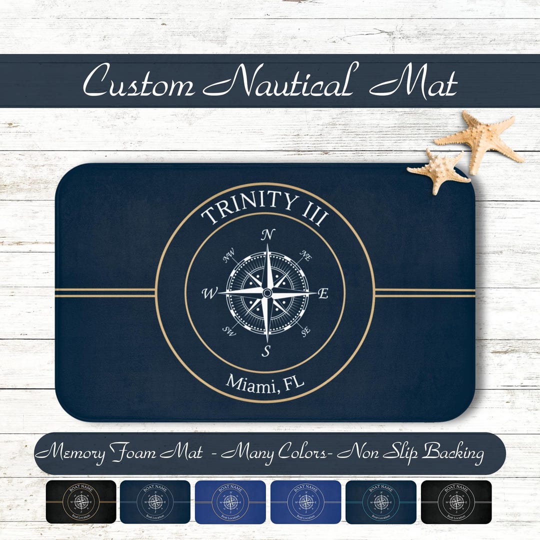 Personalized Boat Gifts, Boat Name Mat, Boat Rug, Custom Boat Gifts ...
