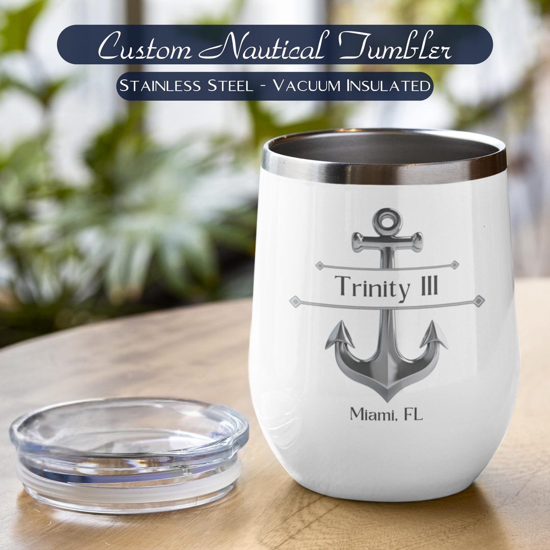 Nautical Boat Gifts Personalized, Boat Owner Tumbler, Boat Name Gifts ...