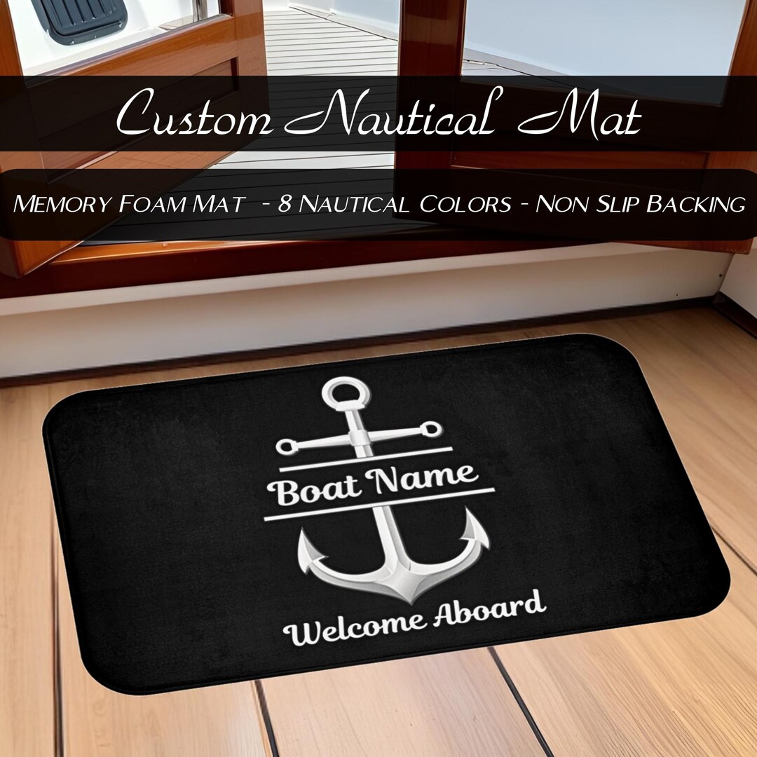 Boat Gifts Personalized, Custom Boat Welcome Mat, Boat Accessories ...