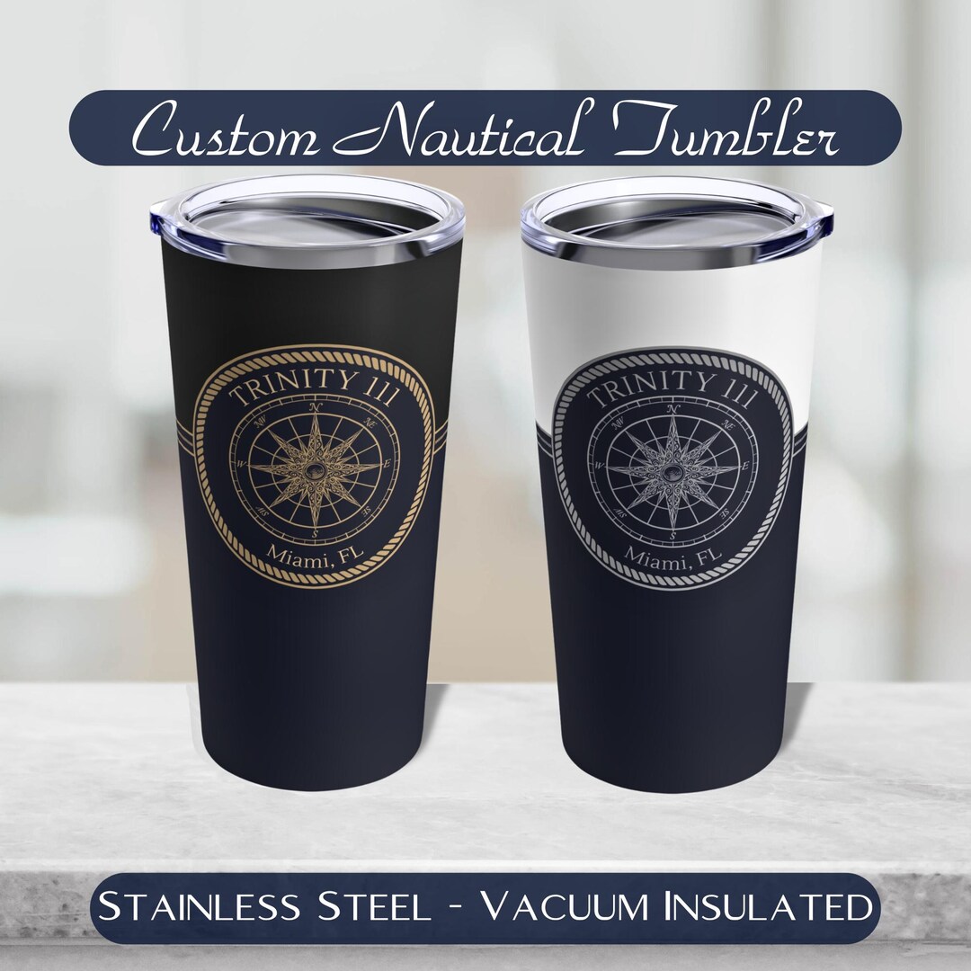 Custom Boat Travel Tumbler, Boat Gifts Personalized, Boat Owner Gift ...