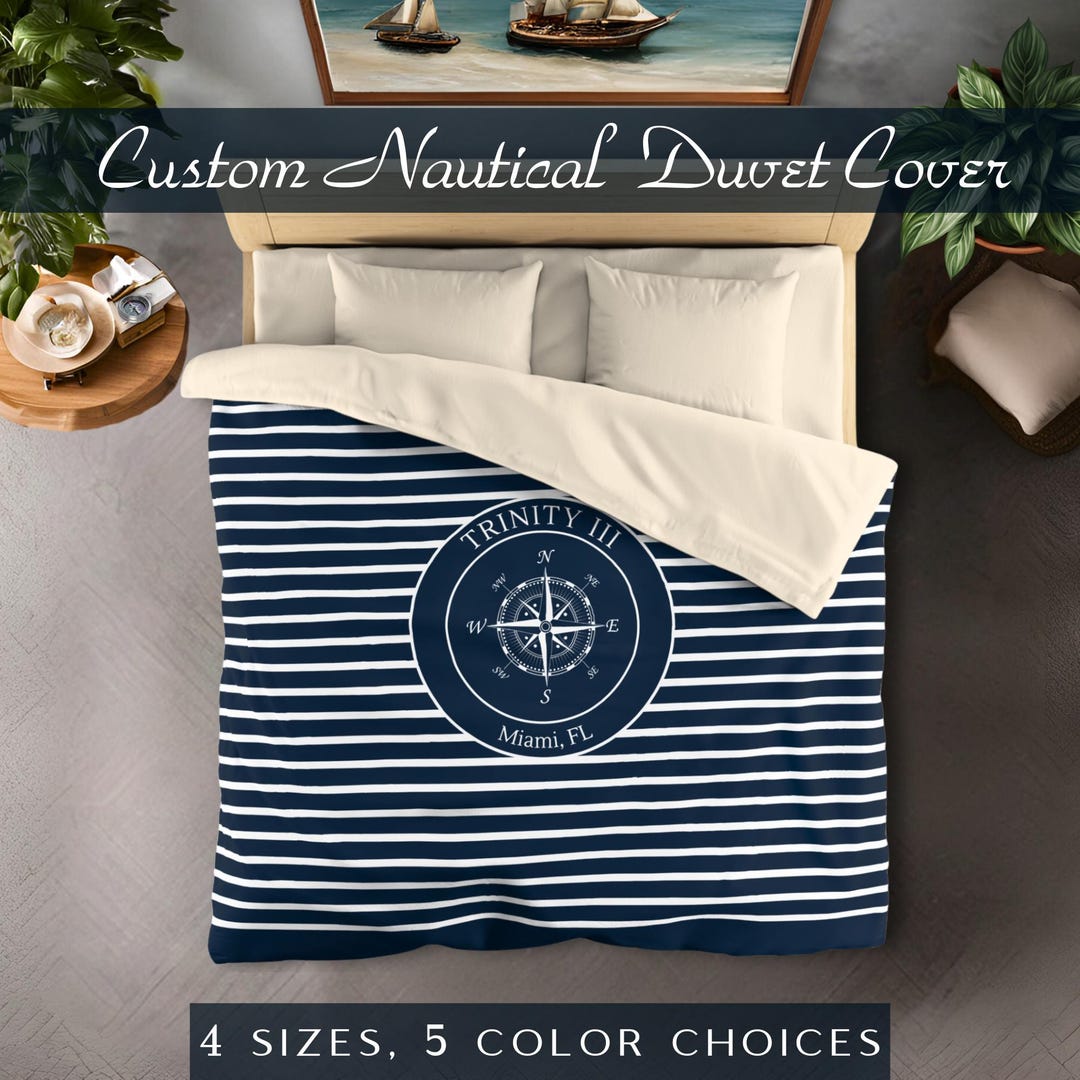 Nautical Duvet Cover, Boat Bedding, Boat Accessories, Boat Gift Ideas ...