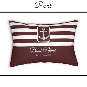 Boat Lumbar Throw Pillow, Custom Boat Gifts Personalized, Boat Bedding ...