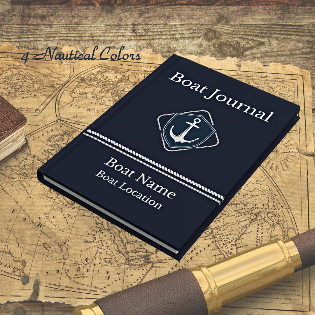Personalized Boat Journal, Boat Accessories, Boat Gifts, Custom Boat ...