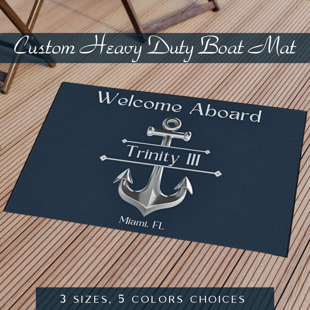 Gift for Boat, Boat Mat, Welcome Aboard Mat, Custom Boat Gifts, Boat ...