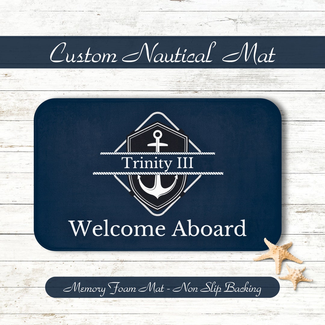Boat Welcome Mat Personalized, Boat Gift Ideas, Boat Accessories, Boat ...