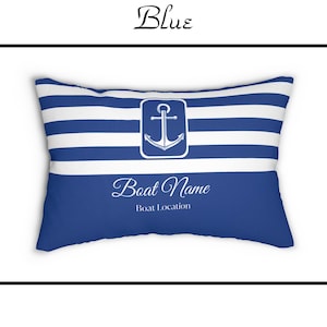Boat Lumbar Throw Pillow, Custom Boat Gifts Personalized, Boat Bedding ...