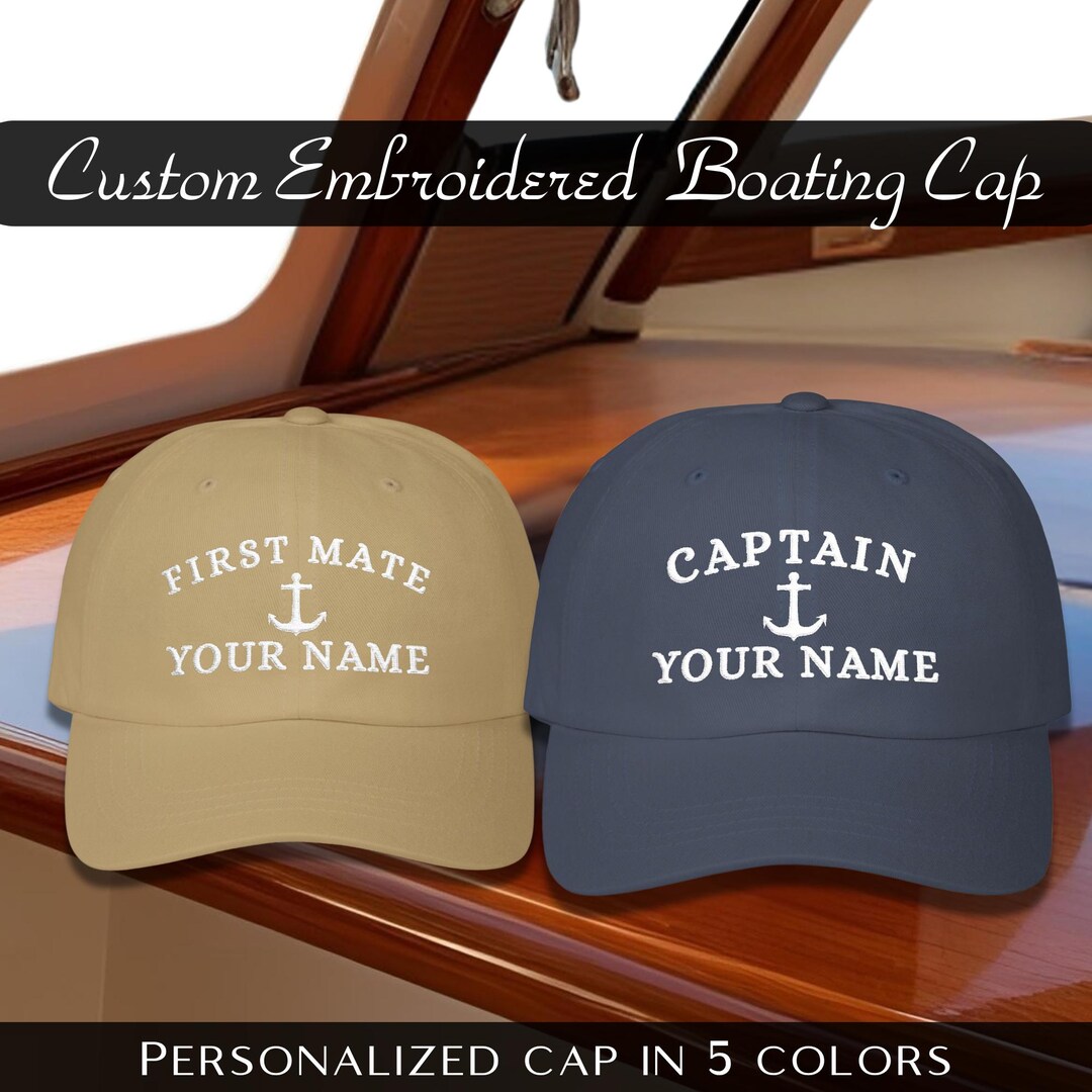 Personalized Embroidered Boat Cap, Boat Gifts, Boat Accessories, Boat ...