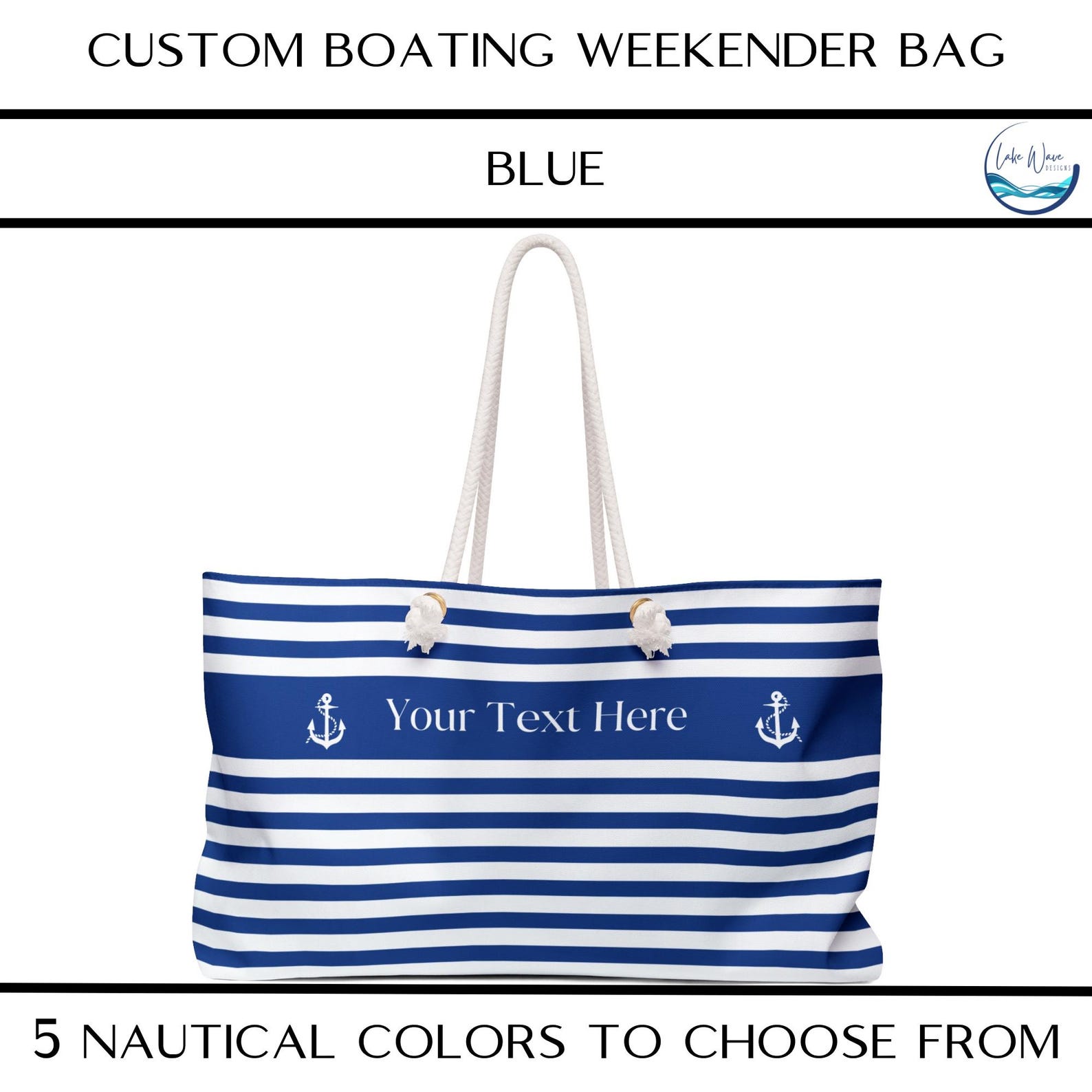 Personalized Boating Weekender Bag, Nautical Tote, Boat Gifts, Boating ...