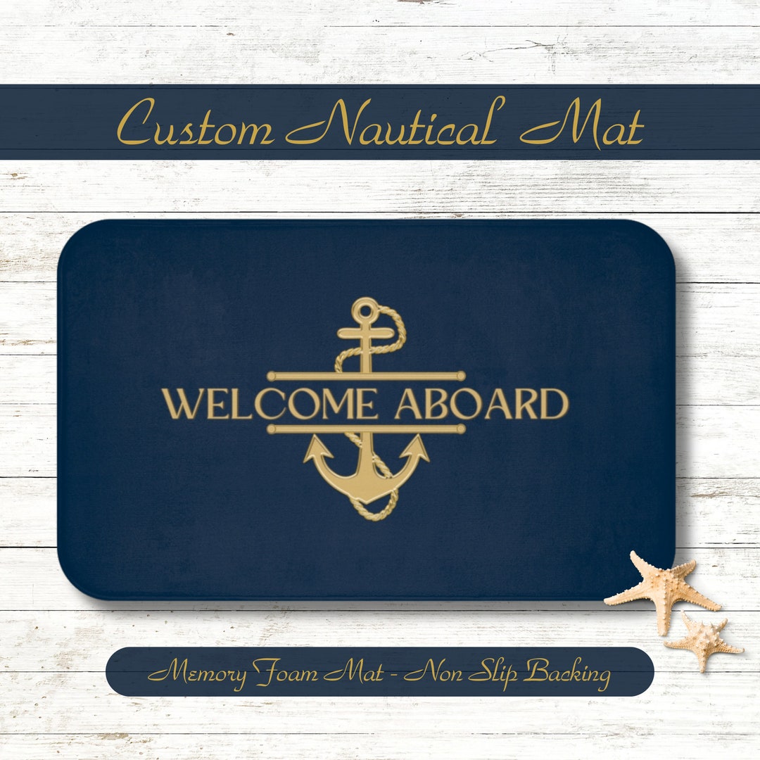 Boat Welcome Aboard Mat, Welcome Aboard Rug, Boat Gift Ideas, Boat ...