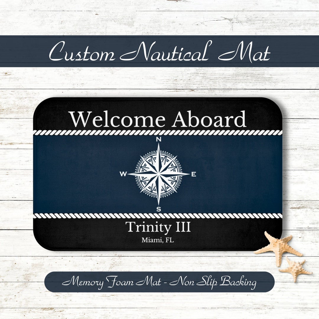 Custom Boat Mat Personalized, Boat Gift Ideas, Boat Accessories ...