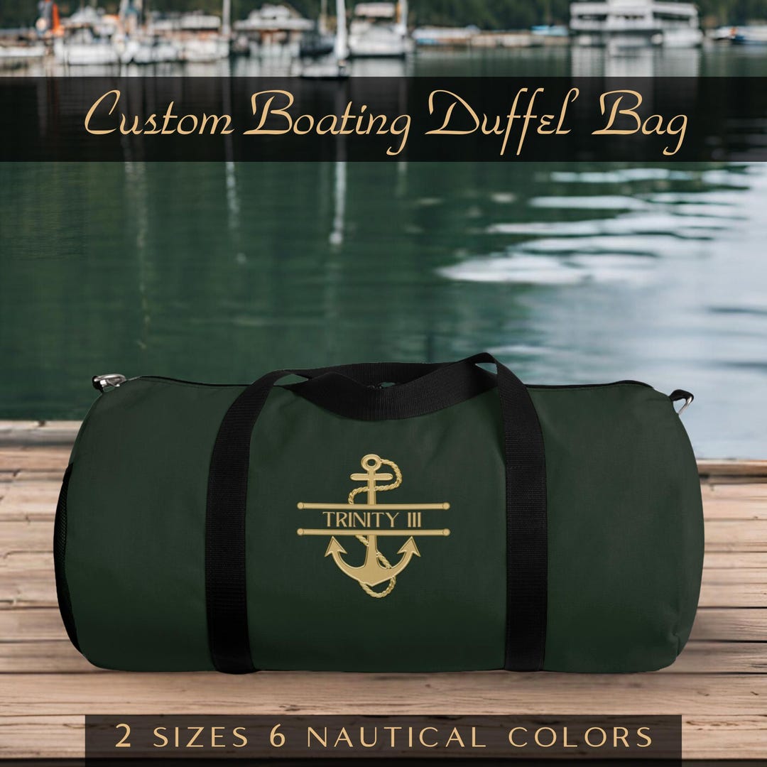 Personalized Boat Duffel Bag, Boating Bag, Boat Name Gift Ideas, Boat ...
