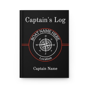 Boat Journal, Personalized Boat Captain Gifts, Boat Log Book, Boat ...