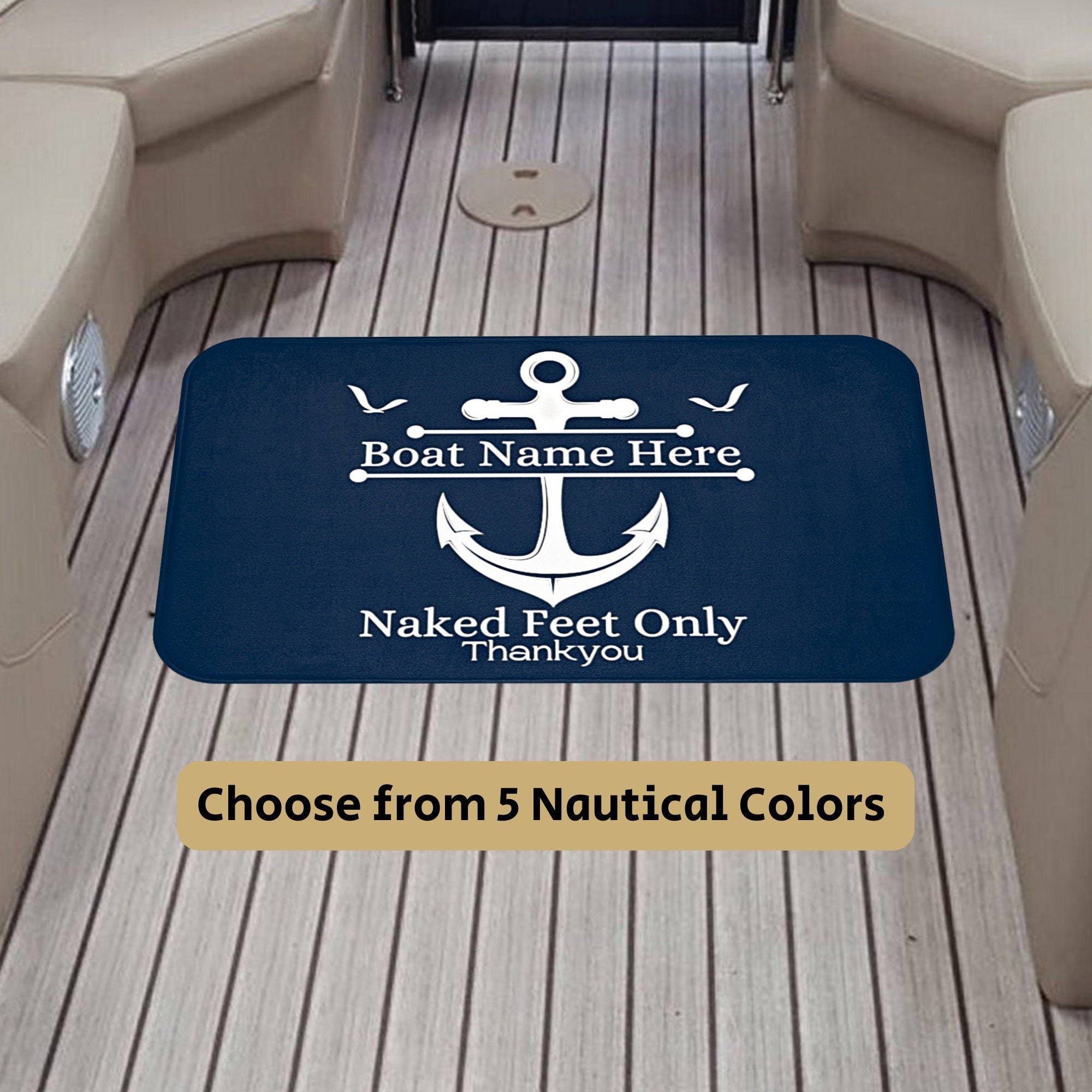 Boat Mat Personalized Boat Gift Boat Accessories Nautical - Etsy