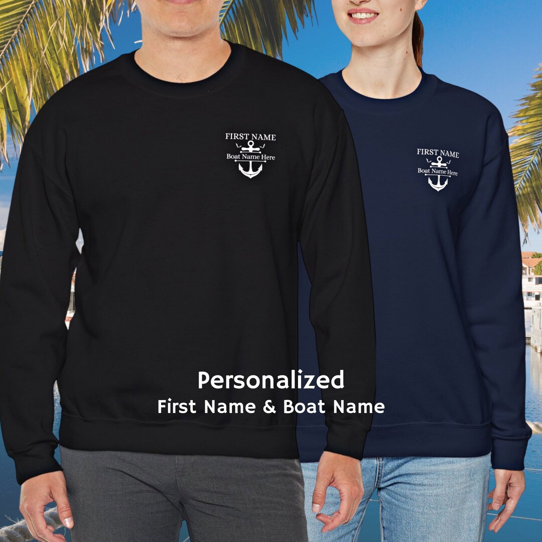 Boating Sweatshirt, Boating Gift Ideas Personalized, Boat Clothing ...
