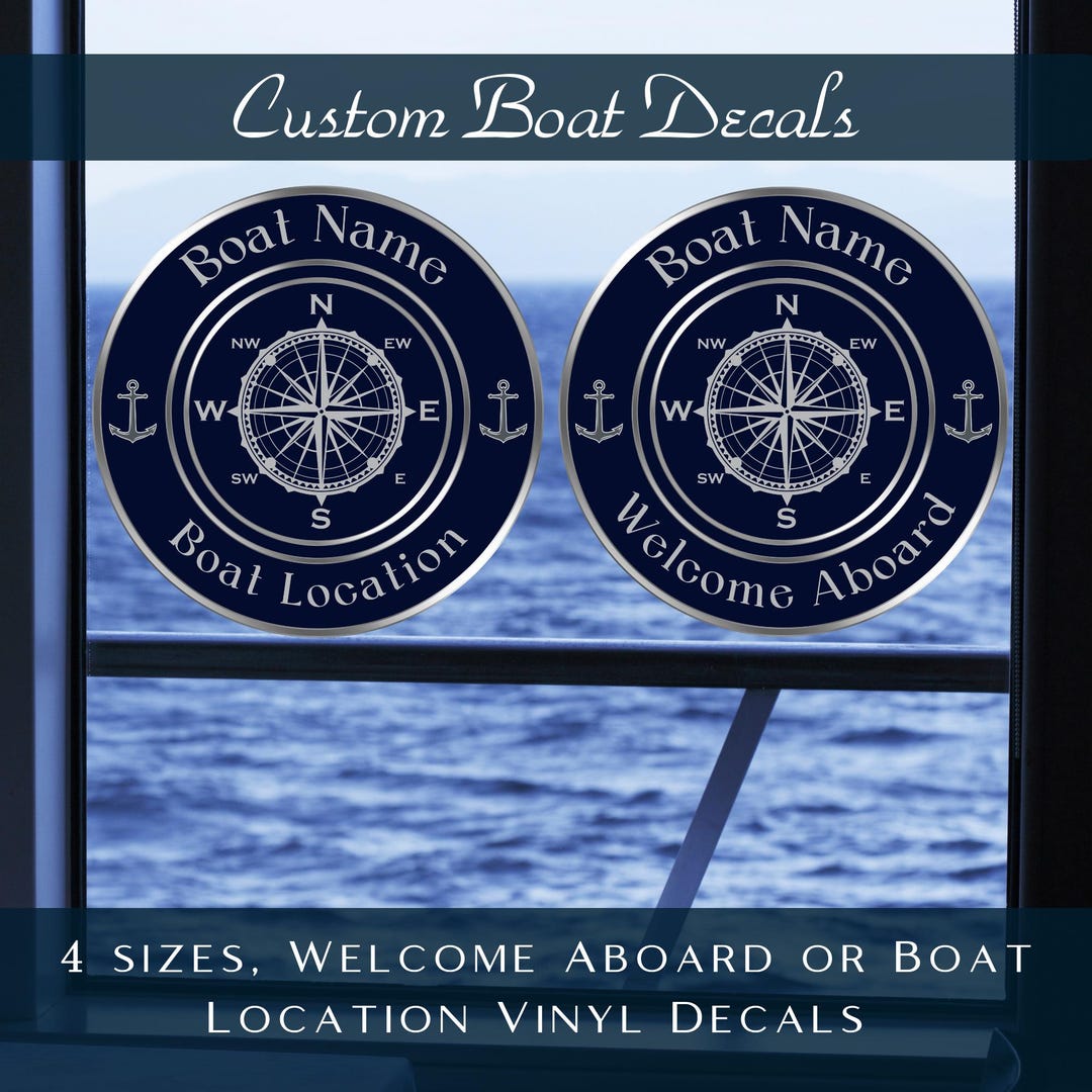 Boat Name Decals, Custom Boat Gifts, Gift for Boat Owner, Welcome ...