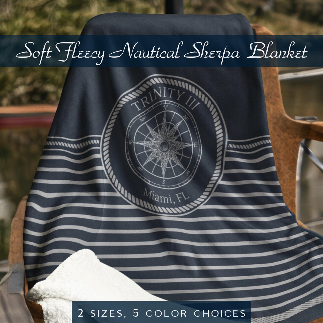 Boat Sherpa Throw Blanket, Boat Blanket, Boat Bedding, Boat Gifts, Boat ...