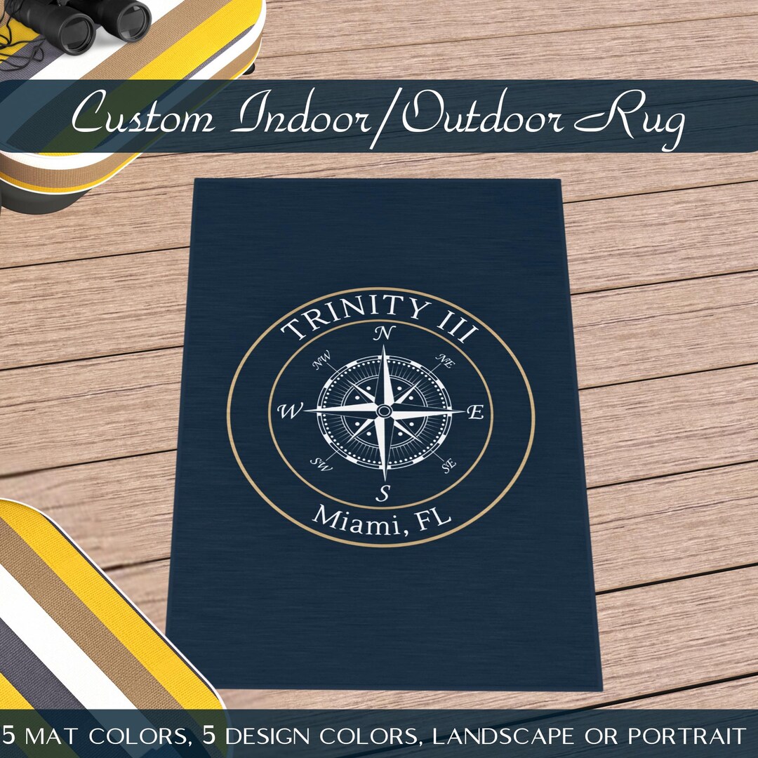 Custom Boat Mat, Boat Rug, Boat Gifts Personalized, Boat Accessories ...