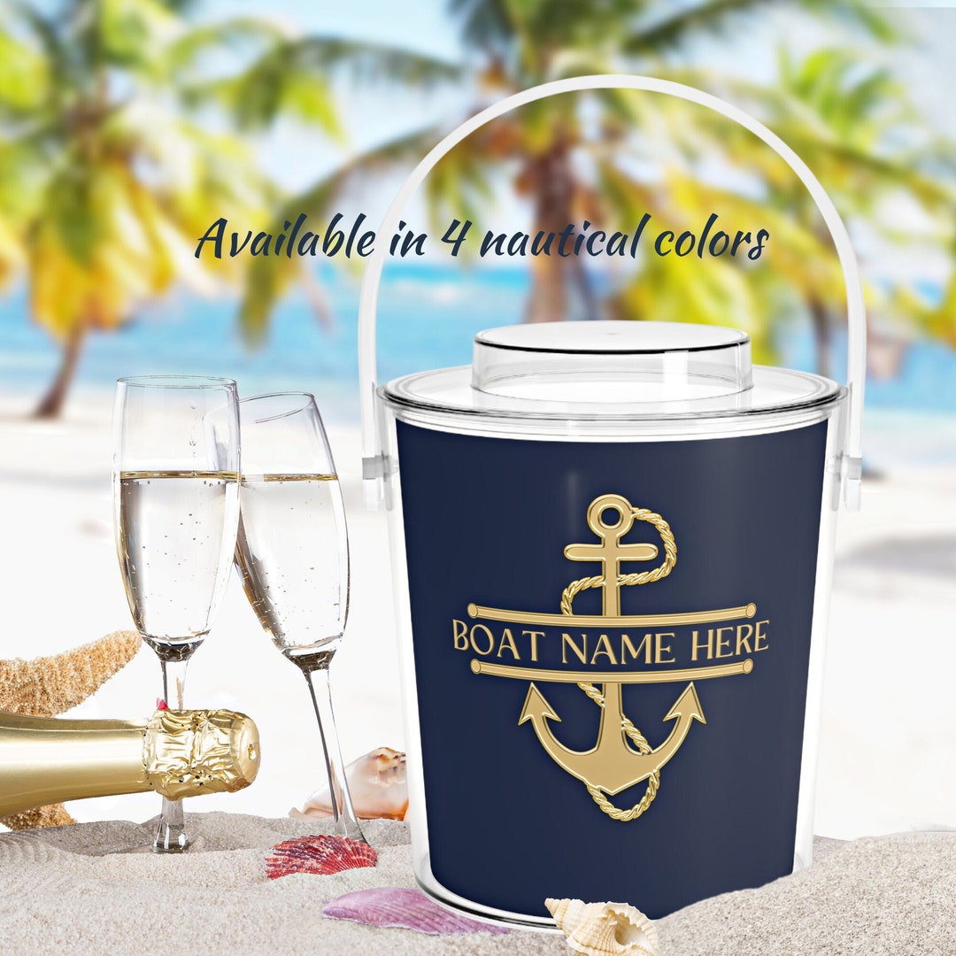 Personalized Boat Gifts, Ice Bucket With Tongs, Boat Accessories, New ...