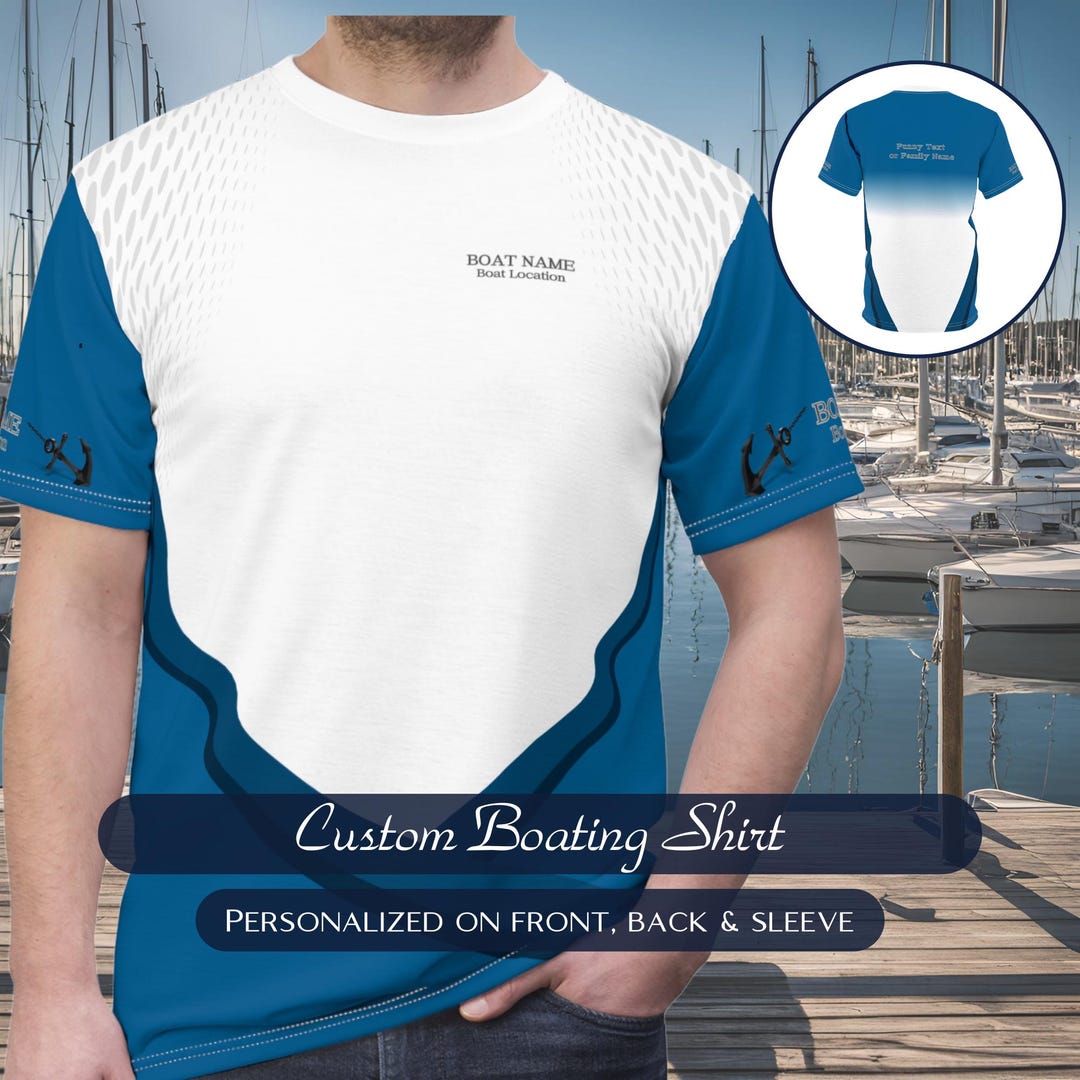 Boating T-shirt, Boat Name Shirt, Custom Boat Gifts, Boat Clothing ...