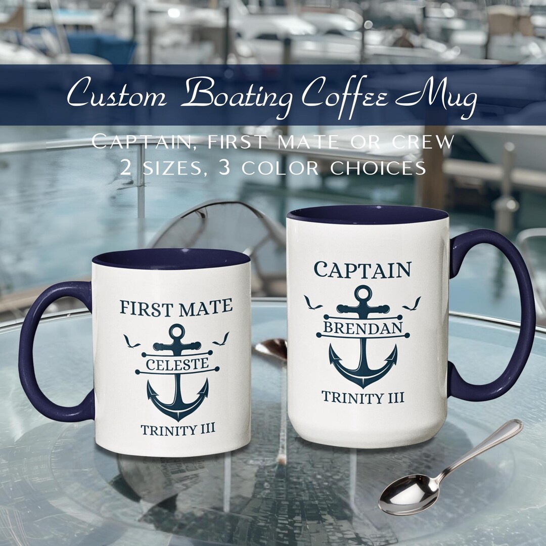 Personalized Boat Captain Mug, Boat Gifts, Boat Family Gift, Boat Owner ...