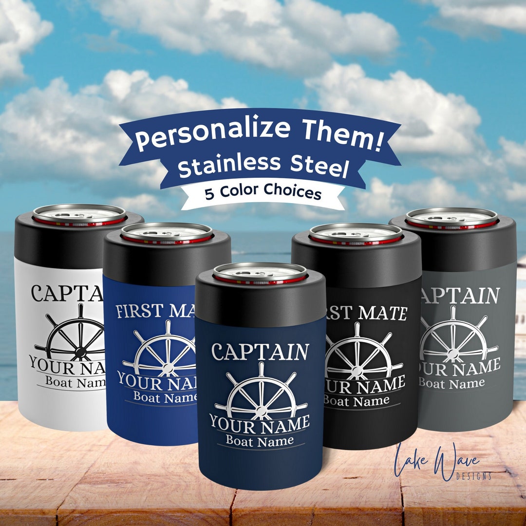 Personalized Boat Captain Gift, Boat Gifts Ideas, Boating Can Cooler ...