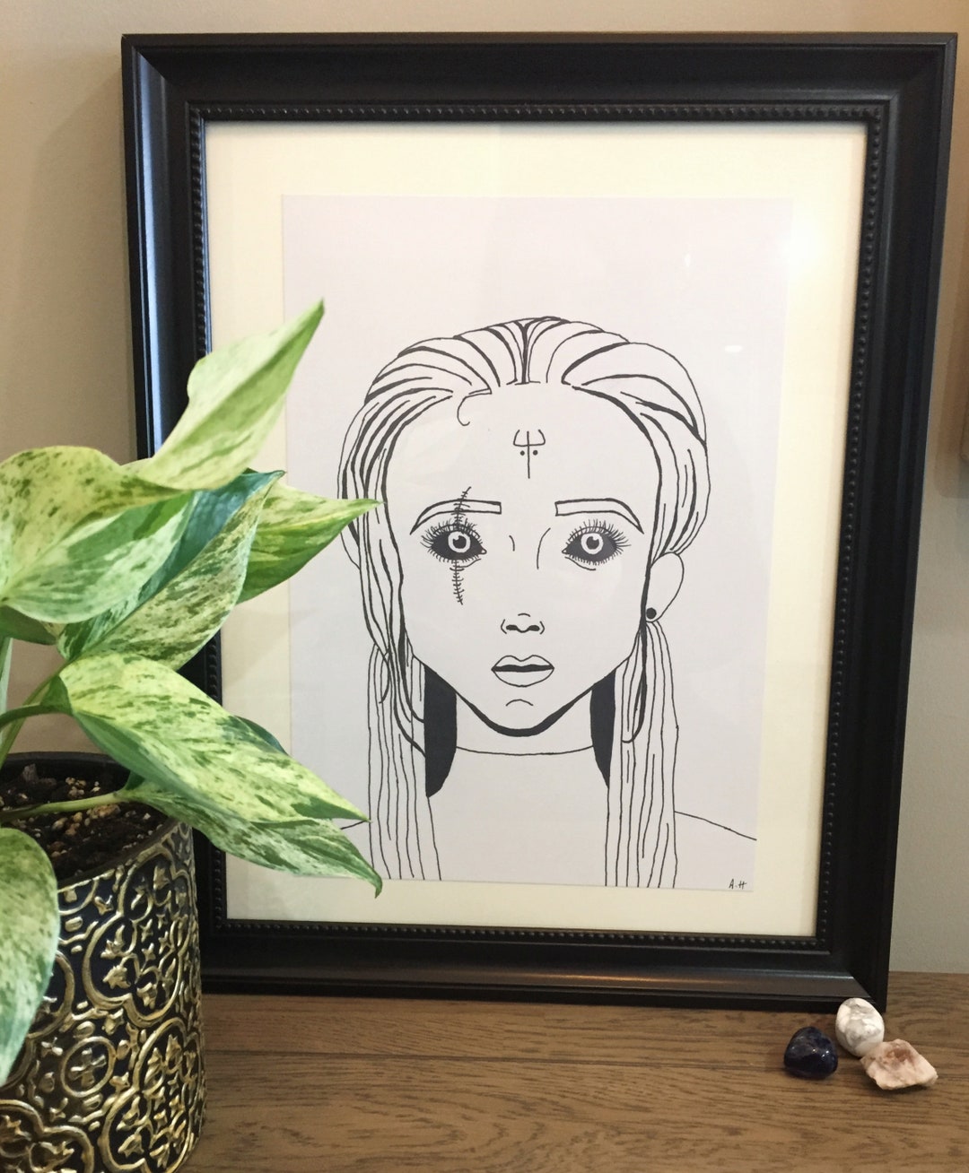 A4 inner Demons Art Print demon Girl, Cursed, Supernatural, Horror - Etsy