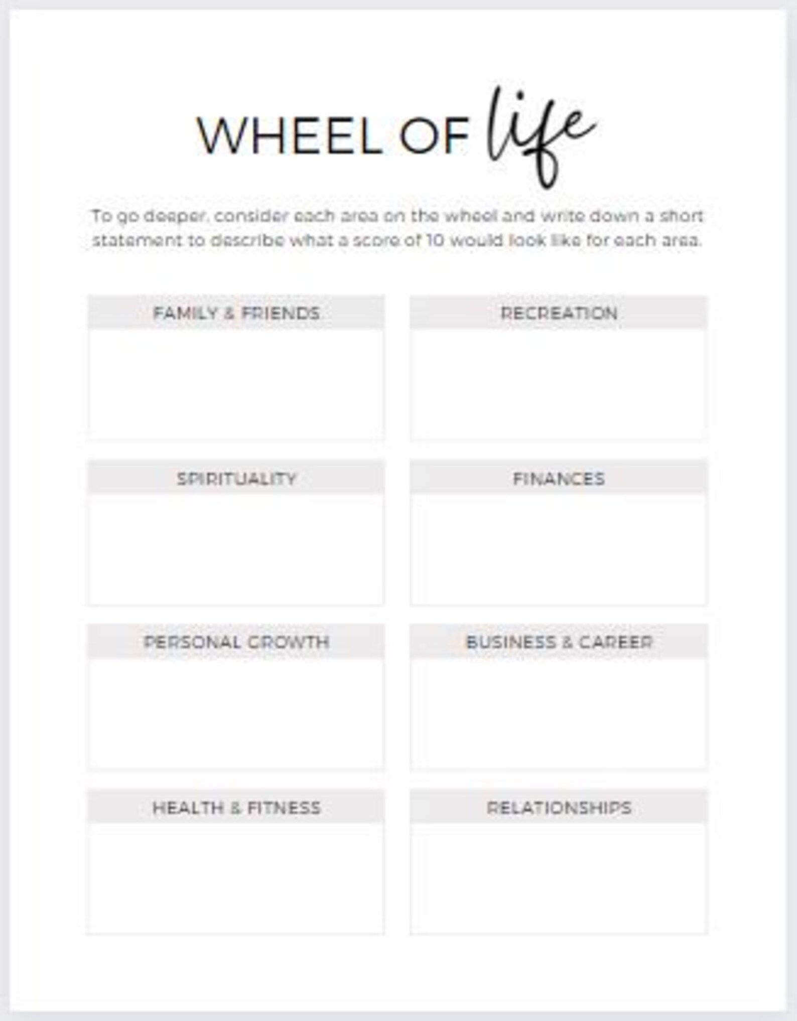 Wheel of Life. Wheel of Balance. 15 Pg Coaching Workbook, Life Circle ...