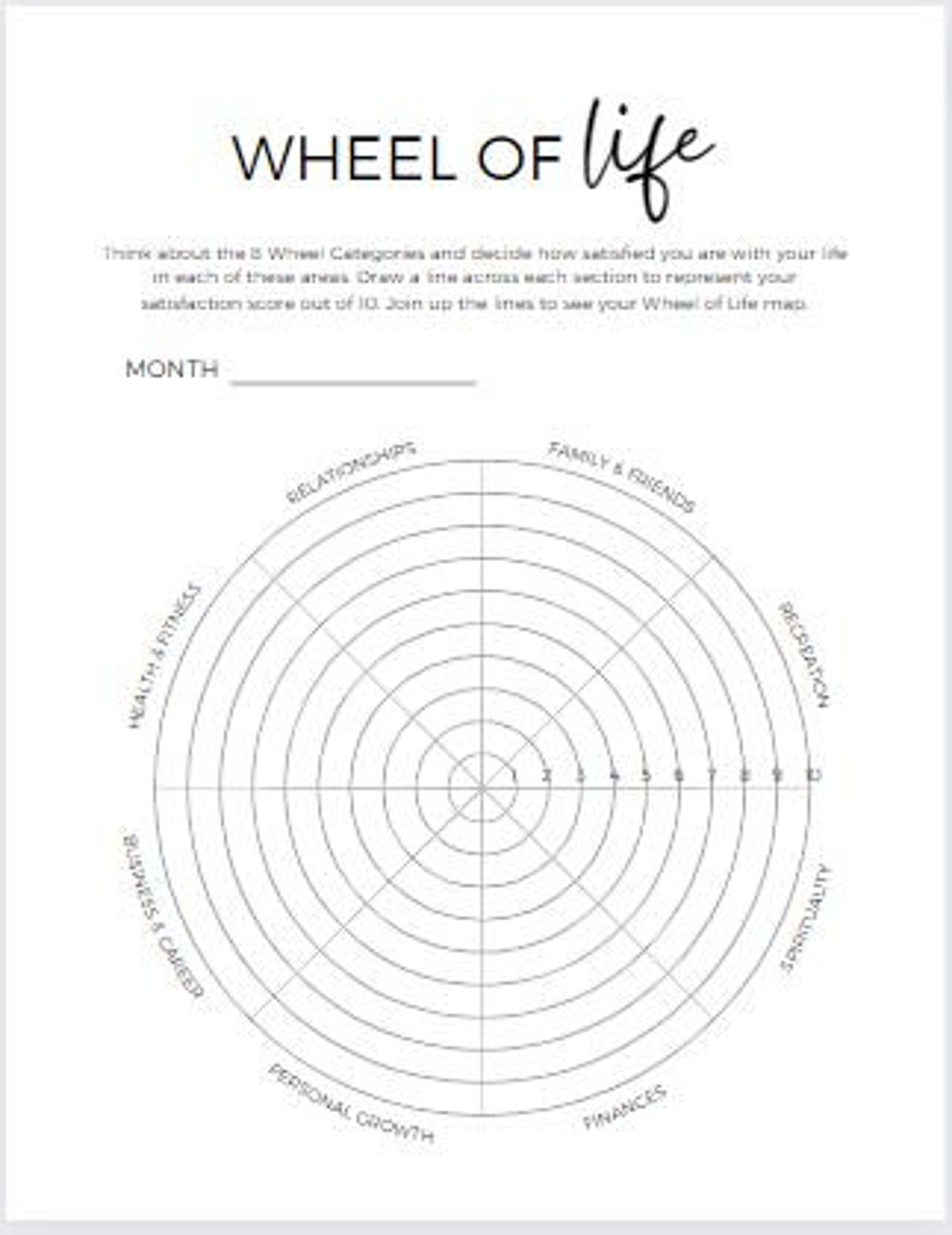 Wheel of Life. Wheel of Balance. 15 Pg Coaching Workbook, Life Circle ...