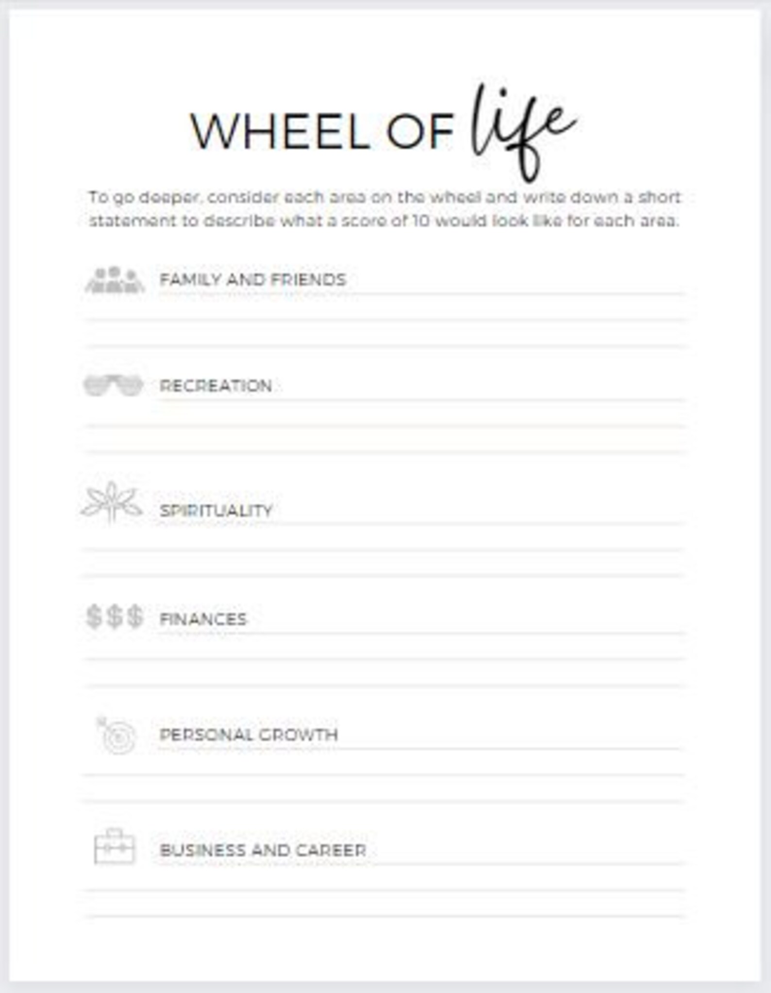 Wheel of Life. Wheel of Balance. 15 Pg Coaching Workbook, Life Circle ...