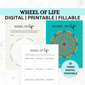Wheel of Life. Wheel of Balance. 15 Pg Coaching Workbook, Life Circle ...