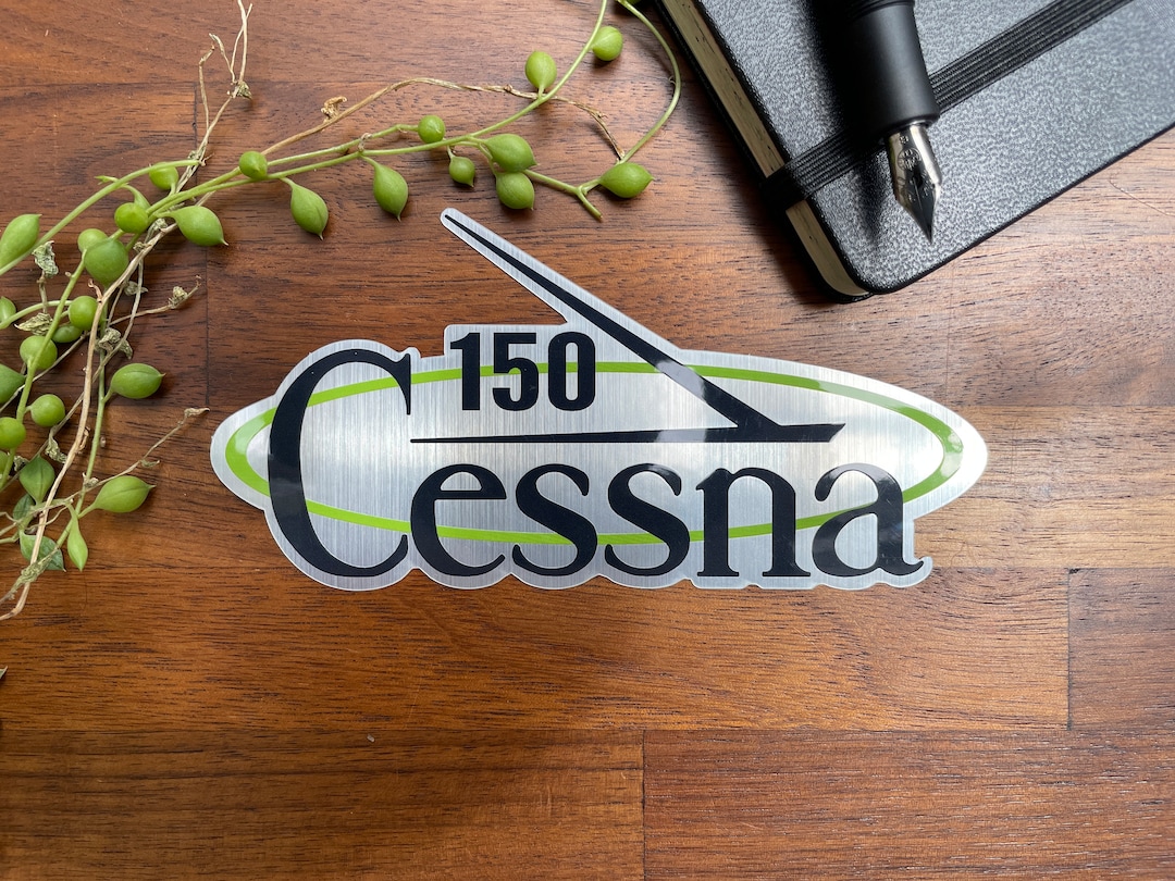 Cessna 150 Brushed Aluminum Vinyl Sticker - Etsy