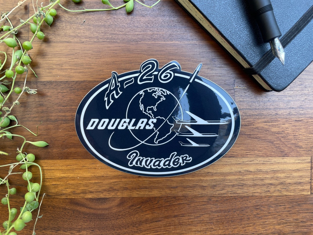 Douglas A-26 Invader Logo Vinyl Sticker - Etsy