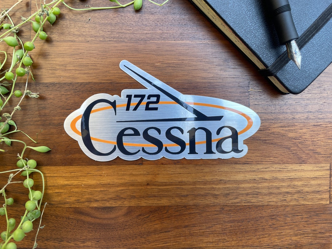 Cessna 172 Brushed Aluminum Vinyl Sticker - Etsy