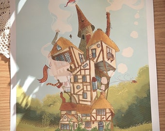 The Burrow Watercolor Illustration, Wall Art, Art Print, Digital ...