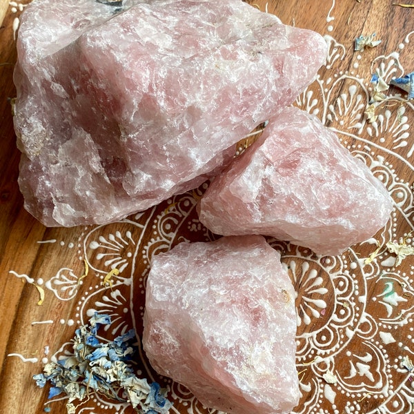 Raw Rose Quartz - Etsy